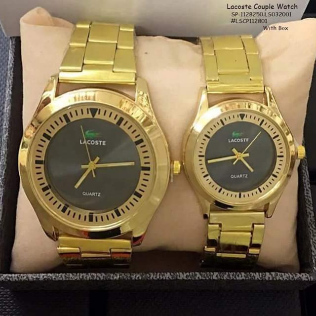 Lacoste couple watch with box, Women's Fashion, Watches & Accessories ...