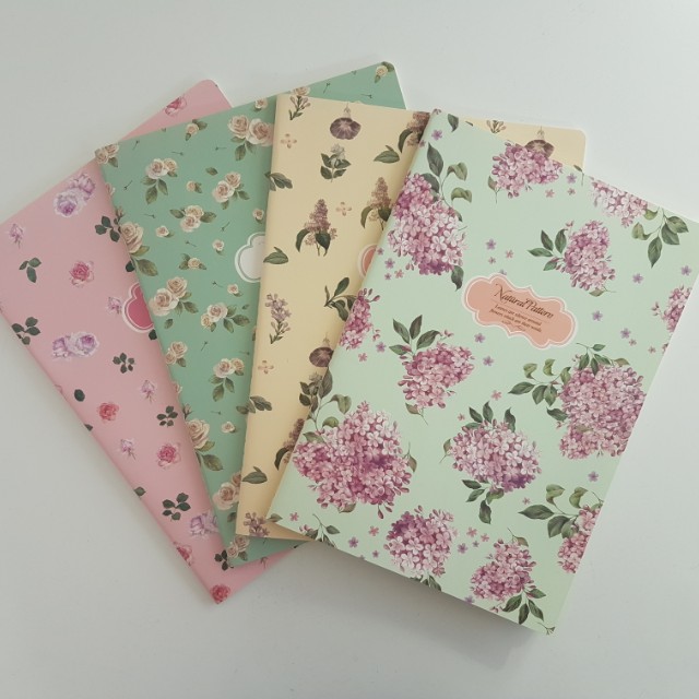 Pretty Notebooks (floral series), Books & Stationery, Stationery on ...