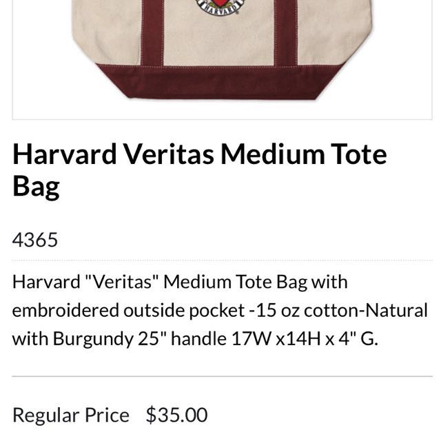 Harvard Bag, Women's Fashion, Bags & Wallets, Tote Bags on Carousell