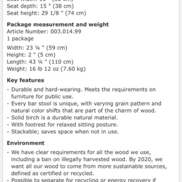 IKEA Norraker Bar Stools, Furniture & Home Living, Furniture, Chairs on ...