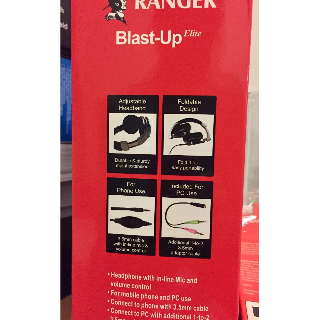 Ranger Wireless Audio Transceiver Pro + Wired Headset Blast-Up Elite ...