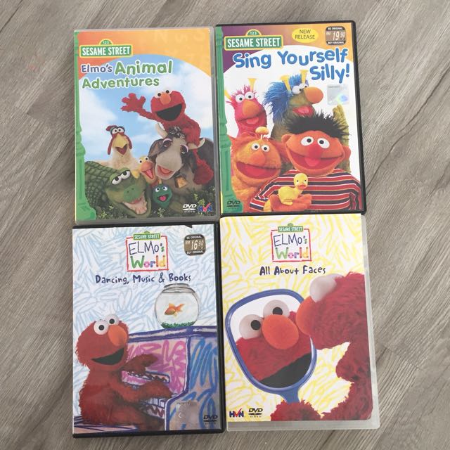Elmo & Sesame Street DVD Set, Hobbies & Toys, Music & Media, CDs & DVDs ...