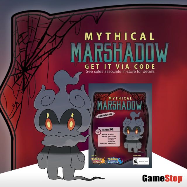 Marshadow Download Code for Sun/Moon, Video Gaming, Gaming Accessories ...
