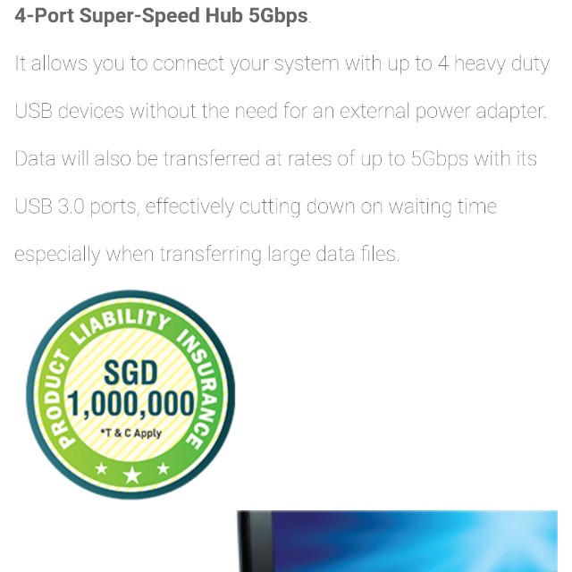 Prolink PUH 302 usb 3.0 4-port hub (white color), Computers & Tech, Parts & Accessories, Cables ...