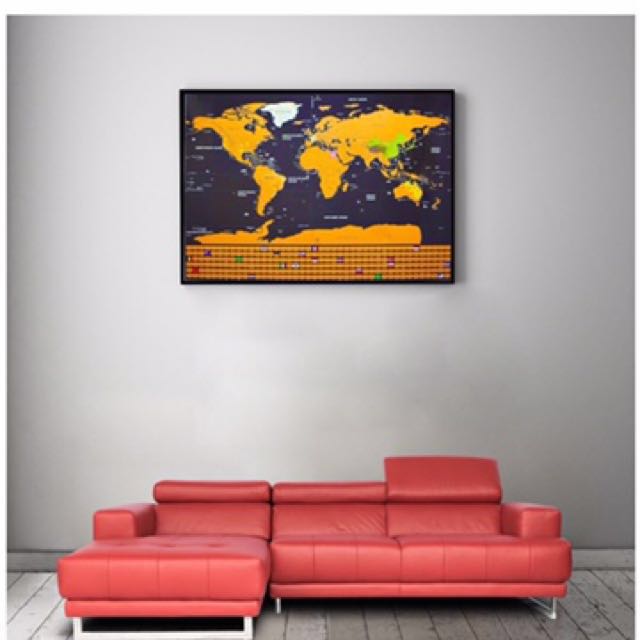 Scratch Map | Scratch Off World Map Poster Newest 2018 Version by Dacho ...