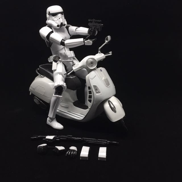Star Wars StormTrooper on White Vespa Scooter 1/12 scale, Hobbies ...