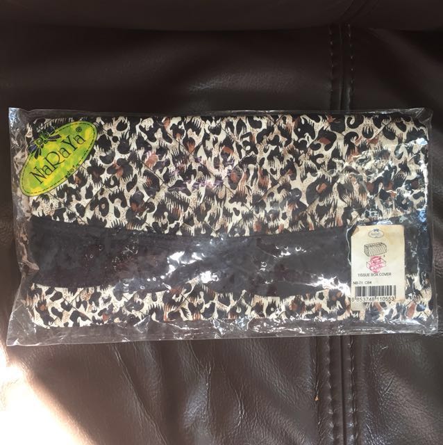 BN Naraya Black Leopard Print Tissue Box Cover, Furniture & Home Living ...