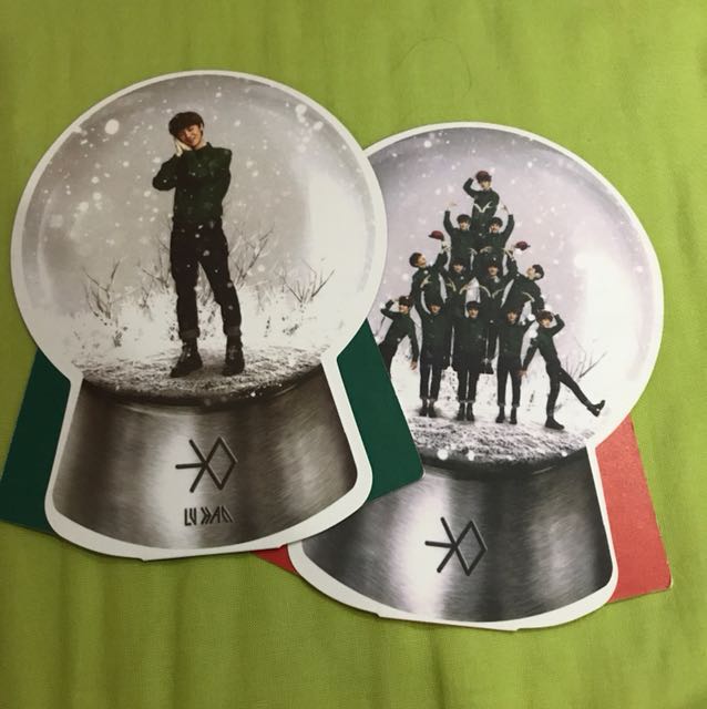 EXO MID SNOWGLOBE PC PHOTOCARD REPLICA STANDEE, Hobbies & Toys ...