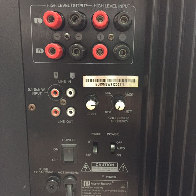 Martin Roland MSW 912 Subwoofer, Audio, Soundbars, Speakers ...