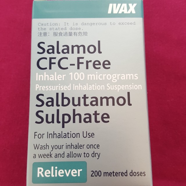 Salbutamol Sulphate Inhaler 100mcg/dose 200 doses, 健康及營養食用品, 醫療用品和工具 ...