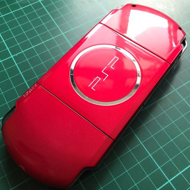 Sony Psp 3000 Slim Carnival Radiant Red, Video Gaming, Video Game ...