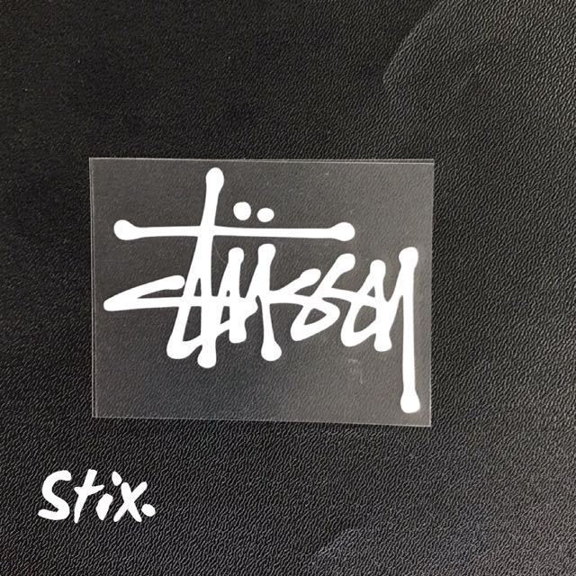 Stussy Vinyl Cut Sticker, Motorcycles, Motorcycle Accessories on Carousell