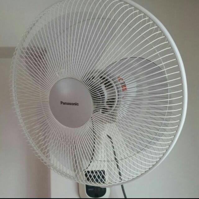 White Panasonic Wall Fan 16” with Remote, TV & Home Appliances ...