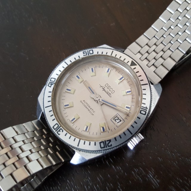 Rare Osco Aquatic Midsize Swiss Vintage Watch, Men's Fashion, Watches ...