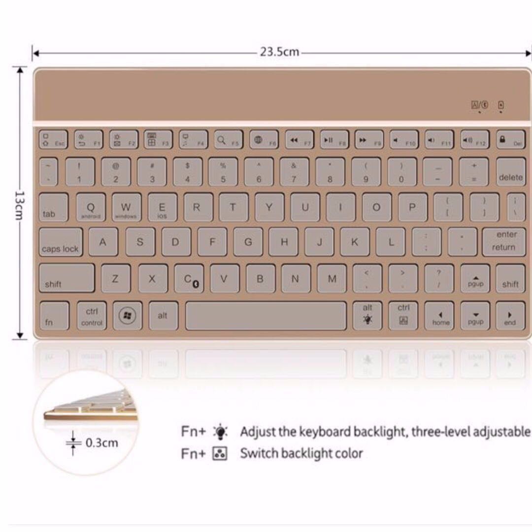 (SALE ; BN) Kvago F3S/F3 - Bluetooth Keyboard - ROSE GOLD, Computers ...