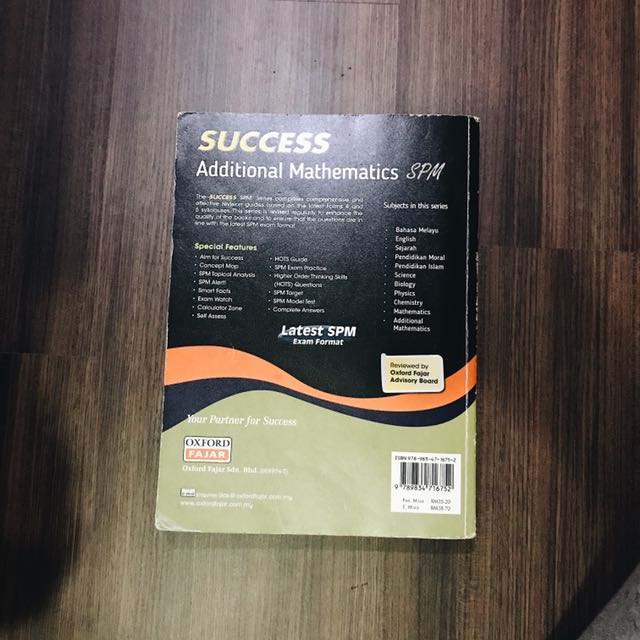 Success Additional Mathematics SPM, Hobbies & Toys, Books & Magazines ...