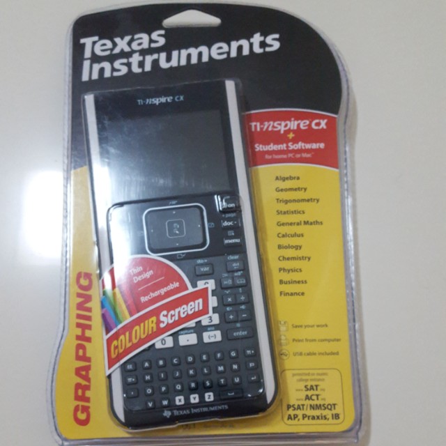 Texas instruments TI-nspire CX + student software, Computers & Tech ...