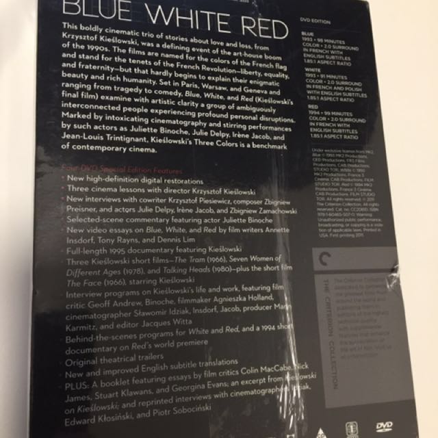 Three Colors Trilogy (Blue, White, Red) (Criterion Collection), TV ...