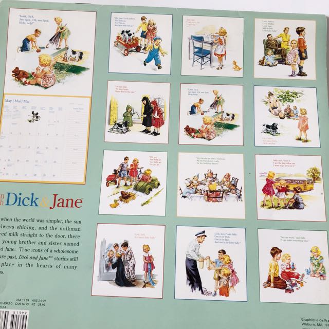 Vintage Fun with Dick & Jane Calendar, Hobbies & Toys, Stationery ...