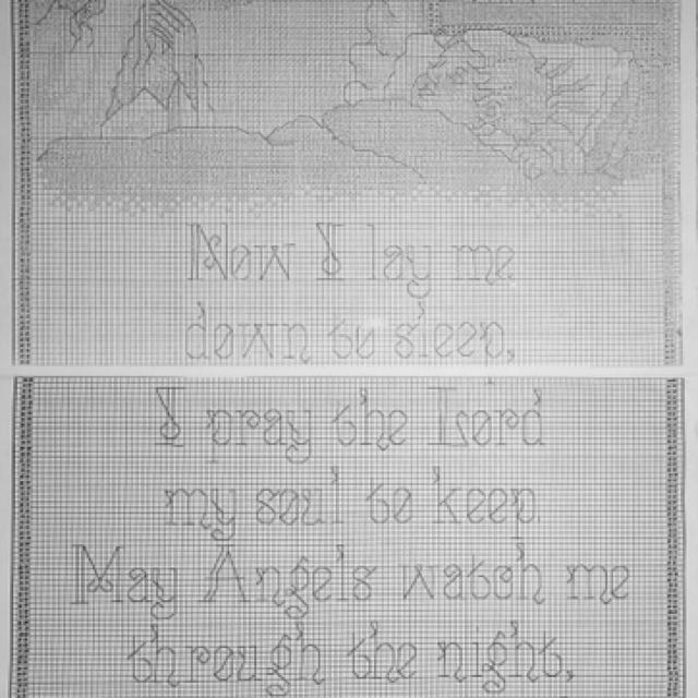 00089 Night Prayer DMC Chart Only , Furniture & Home Living, Home Decor ...