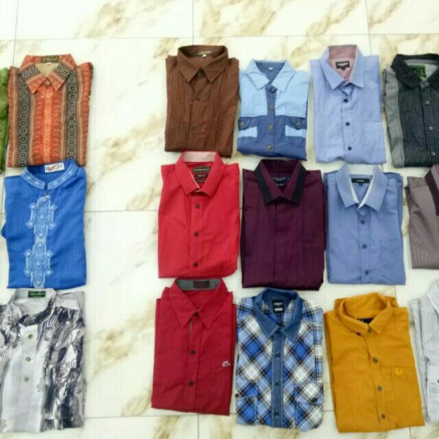 Baju Kemeja Bundle Dan Baju Batik Bundle, Men's Fashion, Muslim Wear ...