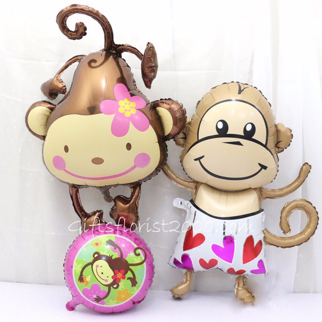 Balloons| Party Balloons| Animal Cartoon Balloons| Monkey Minion Winnie ...