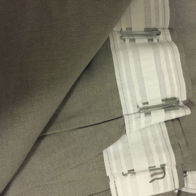 Ikea Grey INGERT curtains - 3 pair, Furniture & Home Living, Home Decor ...