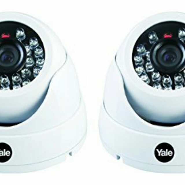 Yale HD1080 CCTV Dome Cameras (Twin Pack) - White, Furniture & Home ...