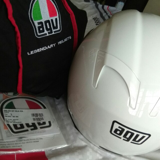 Agv grid helmet, Motorcycles, Motorcycle Apparel on Carousell