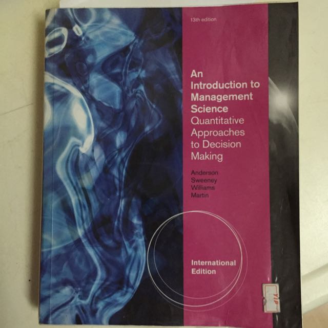 An Introduction To Management Science, Hobbies & Toys, Books ...