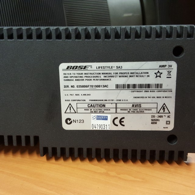 Bose Lifestyle SA3 Stereo Amplifier, Music & Media, Music Instruments ...