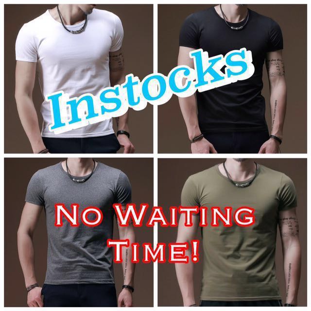 Men Basic Tee!, Men's Fashion, Tops & Sets, Tshirts & Polo Shirts on ...