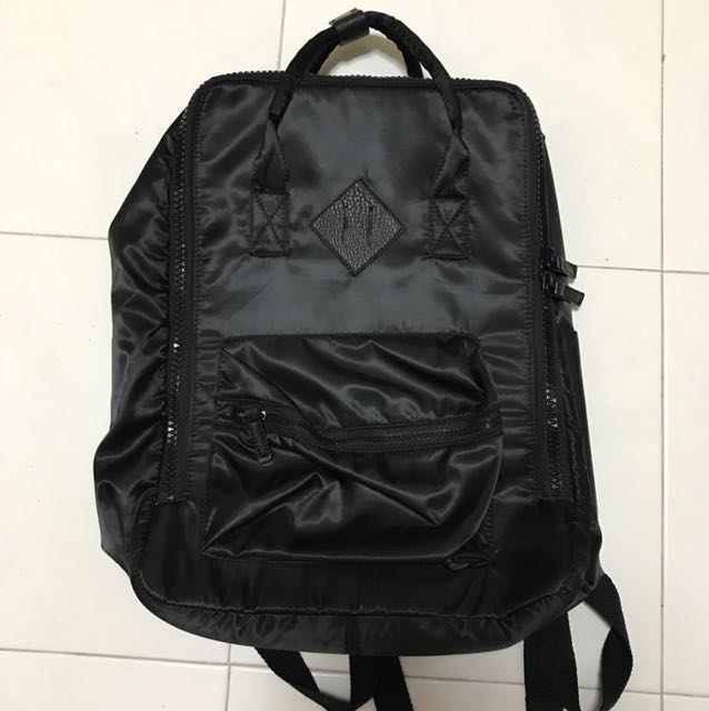 #1212YES Black Typo Backpack, Women's Fashion, Bags & Wallets ...