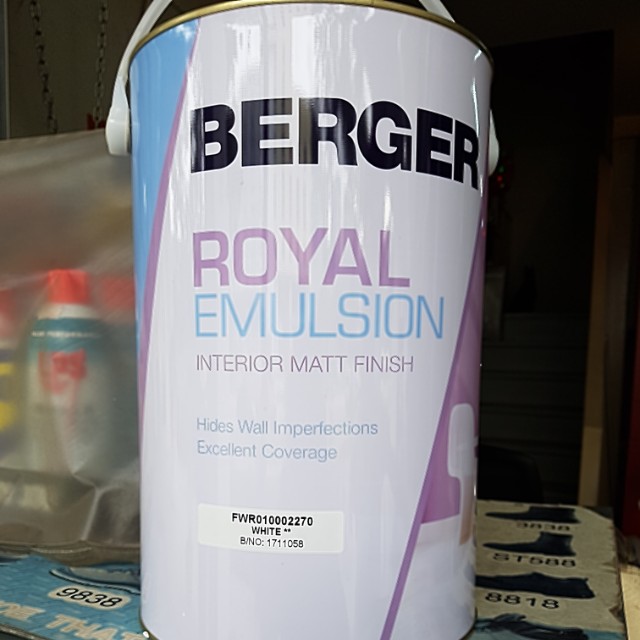 Berger Royal Emulsion Matt Finish White Paint 7Litres, Bulletin Board ...