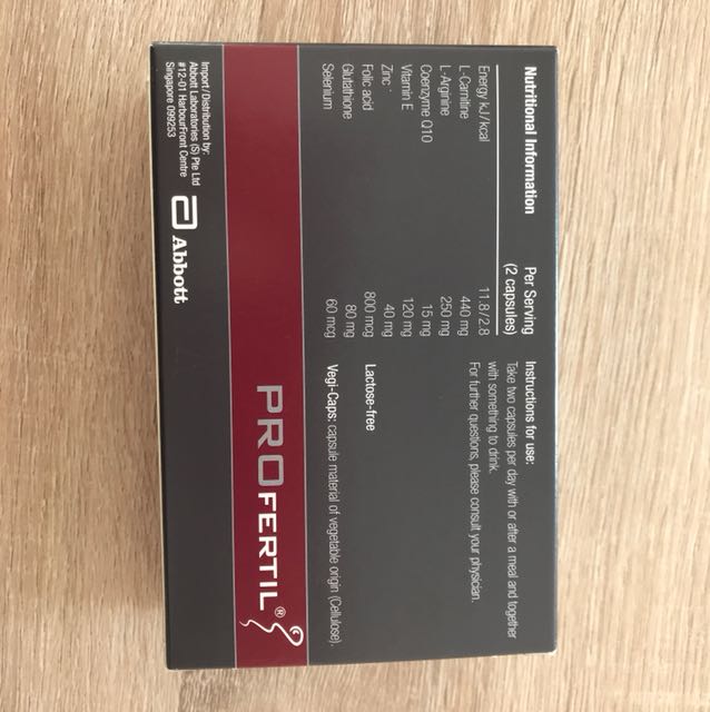 Profertil men’s supplements 60capsules on Carousell