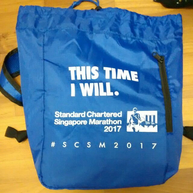 Standard Chartered Marathon women event tee and draw string bag, Men's ...