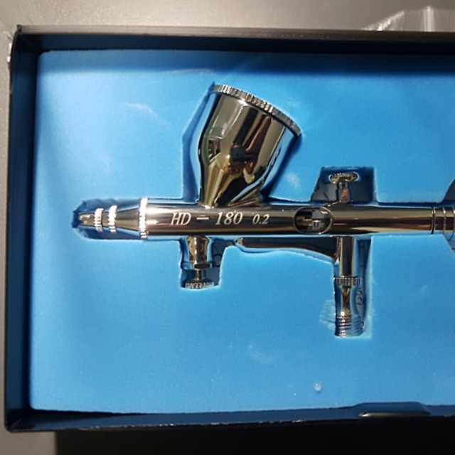 Vogue Air HS08 series mini air compressor with HD-180 airbrush (0.2mm ...