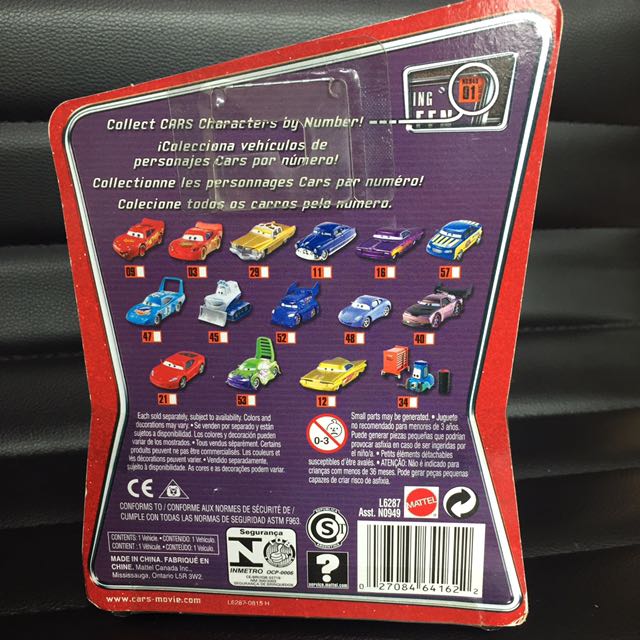 2007 Disney Cars Tongue out Lightning McQueen, Hobbies & Toys, Toys ...