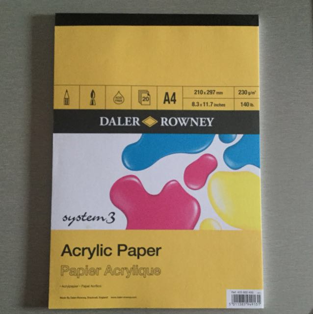Daler Rowney Acrylic Paper, Hobbies & Toys, Stationery & Craft, Craft ...