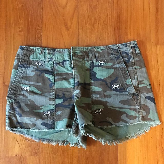 Denim & Supply Ralph Lauren Camo cutoff denim shorts with embroidered ...