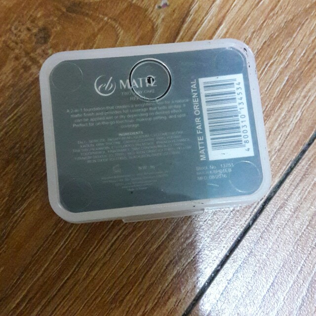EB Matte Two Way Cake - Refill (Fair Oriental Shade), Beauty & Personal ...