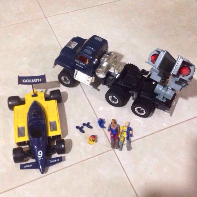 KENNER M.A.S.K/MASK GOLIATH COMPLETE WITH TWO FIGURES AND MASKS ...