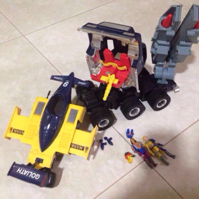 KENNER M.A.S.K/MASK GOLIATH COMPLETE WITH TWO FIGURES AND MASKS ...