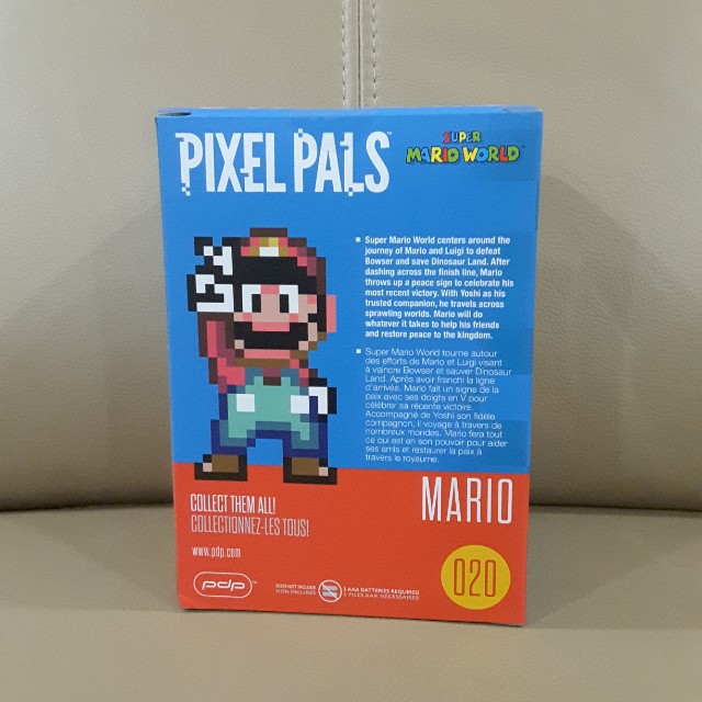 PDP Pixel Pals Nintendo Super Mario World Mario Collectible Lighted ...