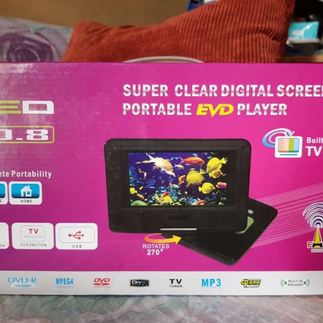 10.8 Super Clear Digital Screen Portable EVD Player, Audio, Portable ...
