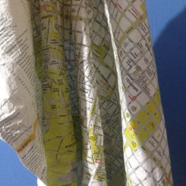 Crumpled map, Hobbies & Toys, Stationery & Craft, Art & Prints on Carousell