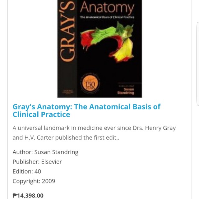 Gray's Anatomy: The Anatomical Basis of Clinical Practice 40th Edition ...