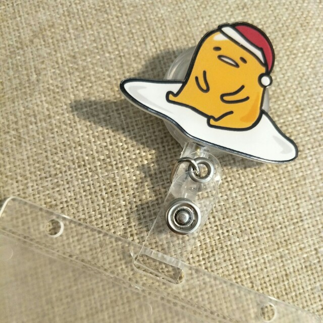 Stretchable Gudetama ID tag holder, Everything Else on Carousell