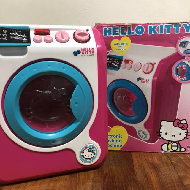 Hello kitty electronic washing machine, Hobbies & Toys, Toys & Games on ...