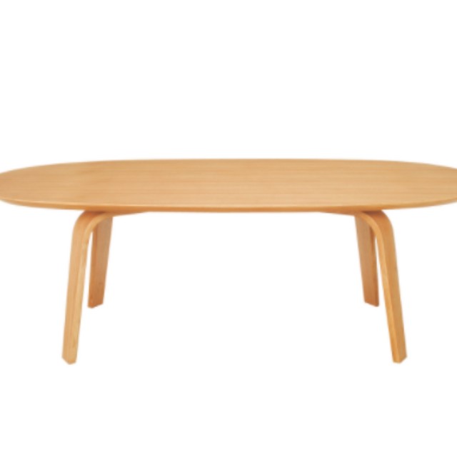 Muji ash wood oval coffee table, Furniture & Home Living, Furniture ...
